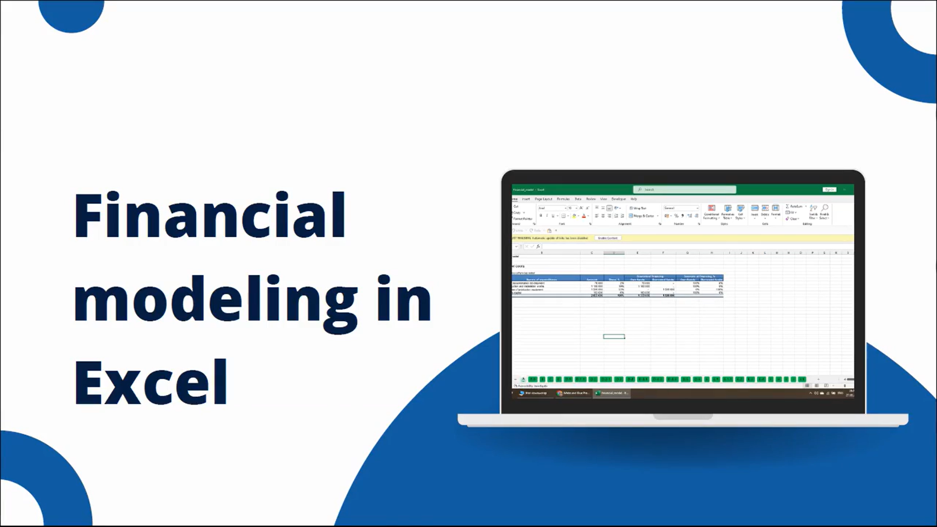 Financial modeling in excel - Eloquens