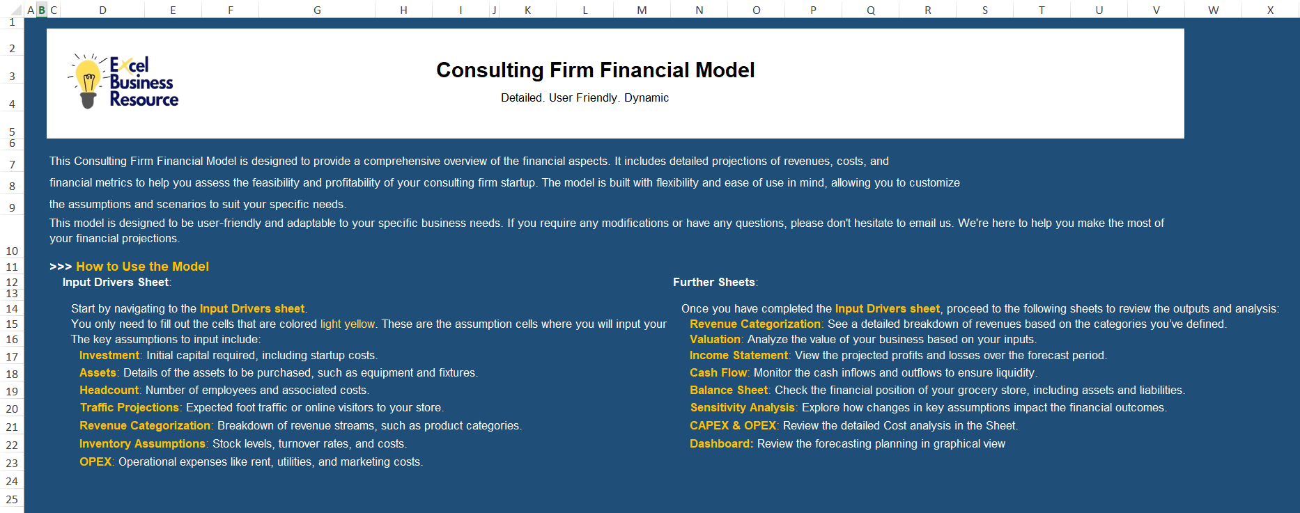 Consulting Firm Financial Forecasting Model - Eloquens