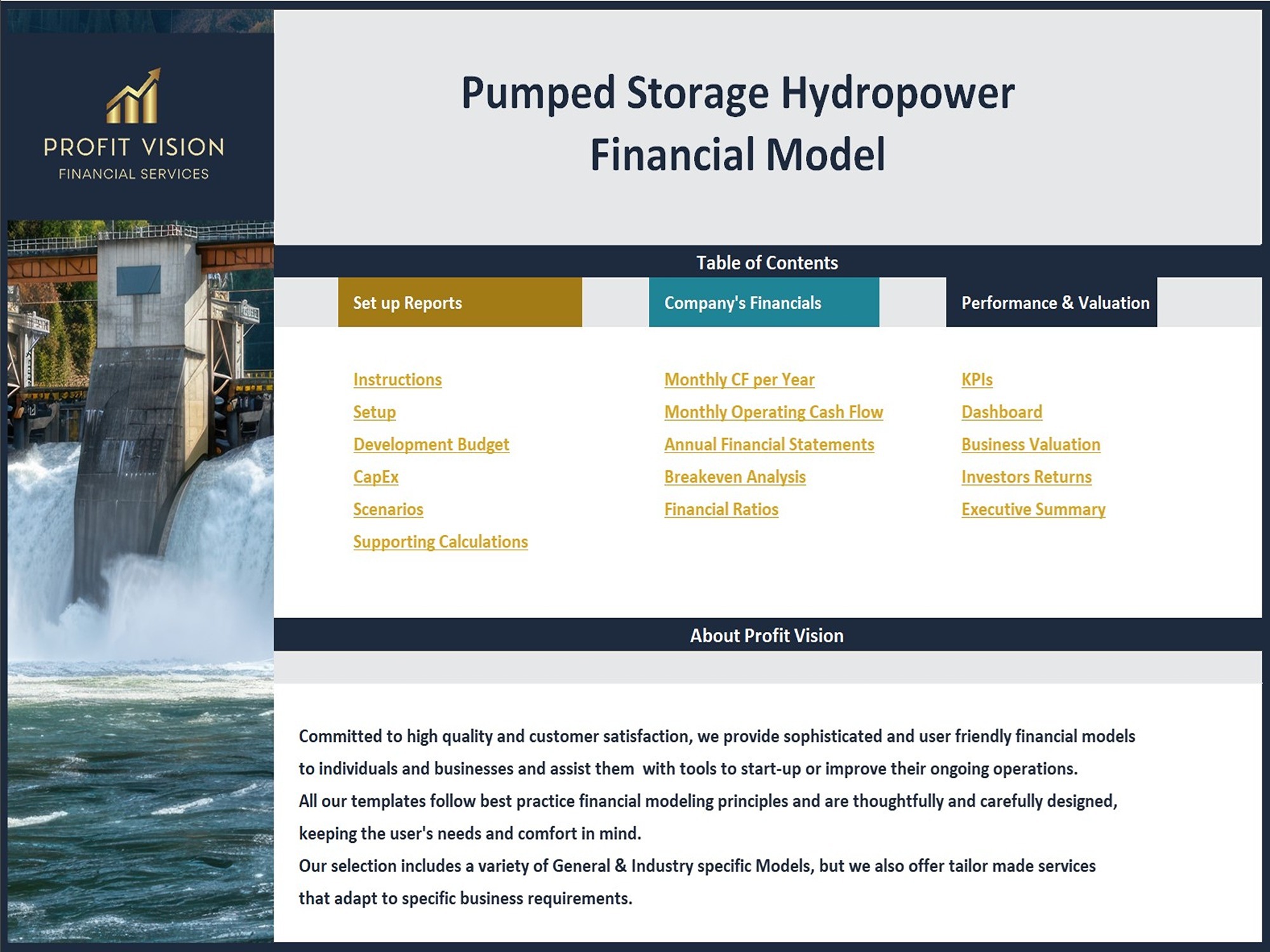 Pumped Storage Hydropower Plant – 10 Year Financial Model - Eloquens