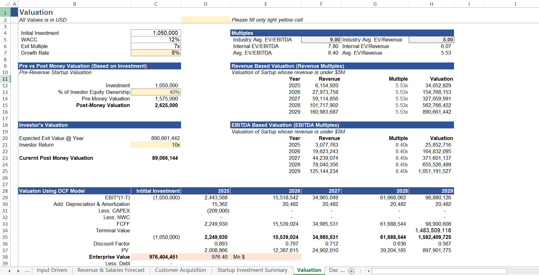 Software Development Firm Financial Forecasting Model - Eloquens