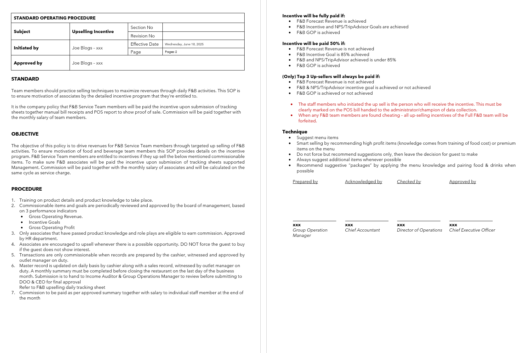 UPselling Program, SOP & Training - Eloquens