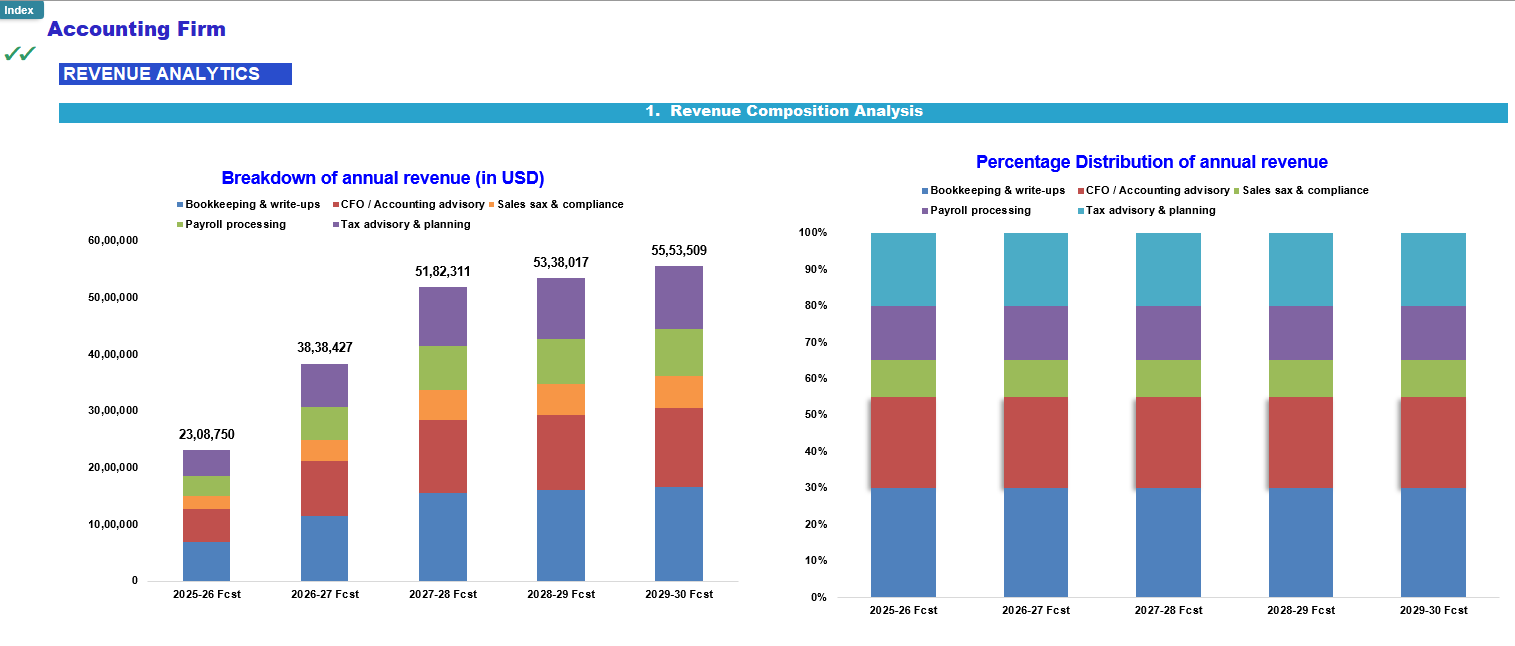 Accounting Firm Financial Forecast Model - Eloquens
