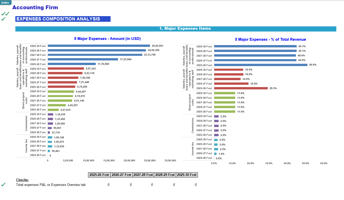 Accounting Firm Financial Forecast Model - Eloquens