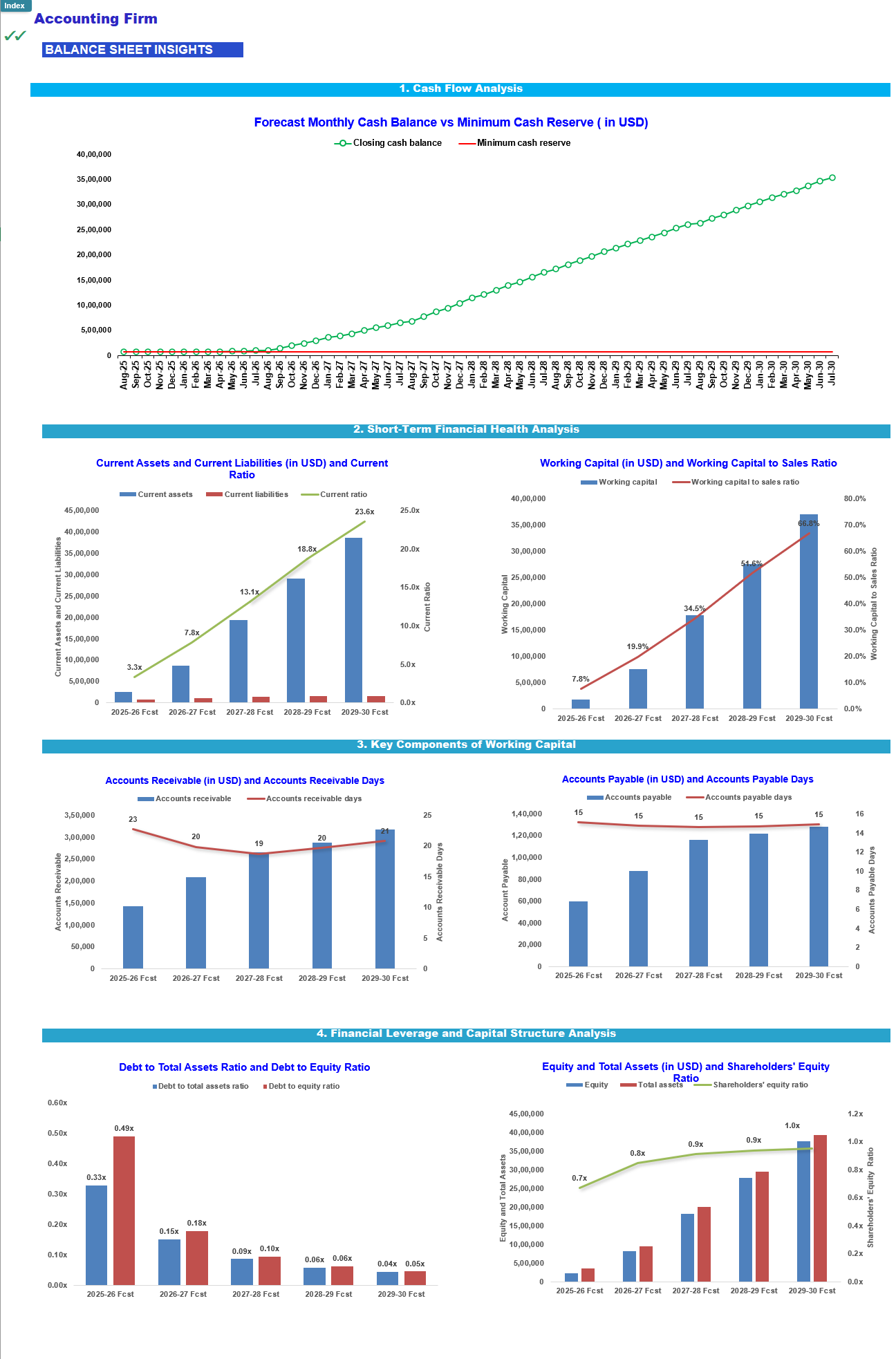 Accounting Firm Financial Forecast Model - Eloquens