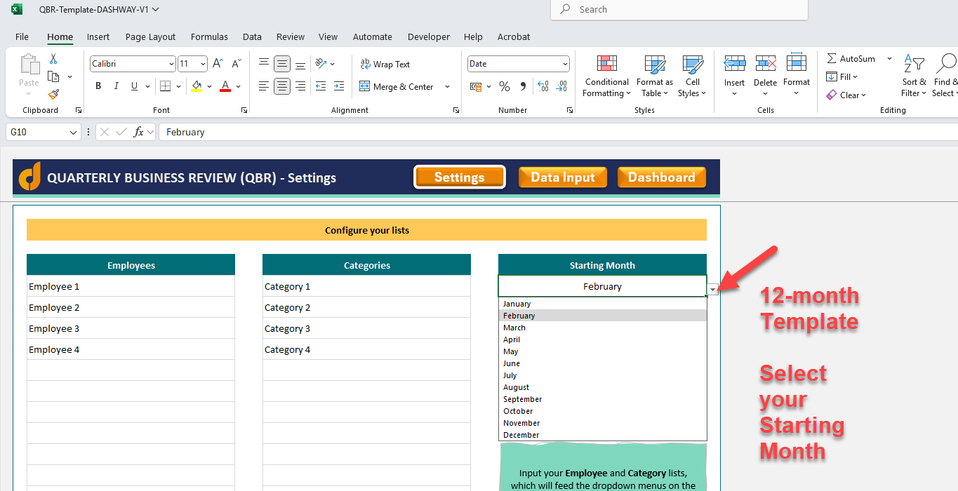 Quarterly Business Review Excel Template | QBR Analysis | Executive Dashboard | Strategic ...