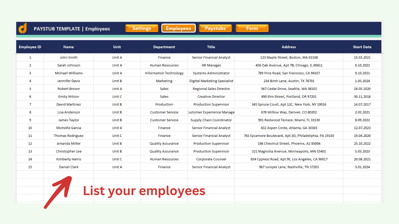 Paystub Template in Excel | Professional Pay Stub Generator | Employee ...