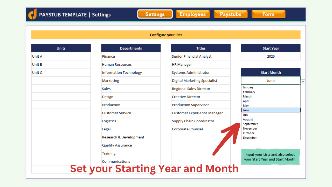 Paystub Template in Excel | Professional Pay Stub Generator | Employee ...