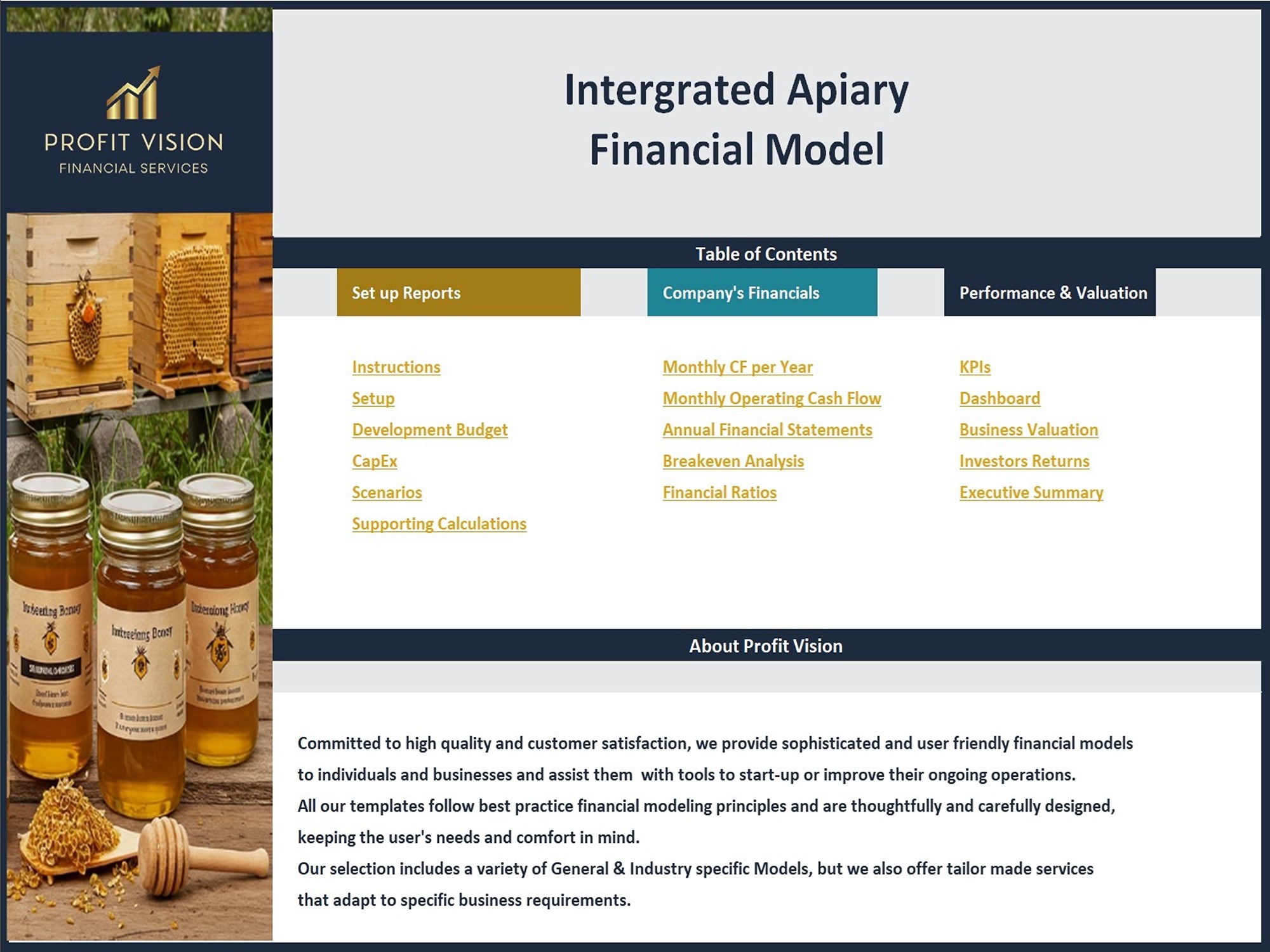 Bee Farm (Apiary) – 10 Year Financial Model - Eloquens