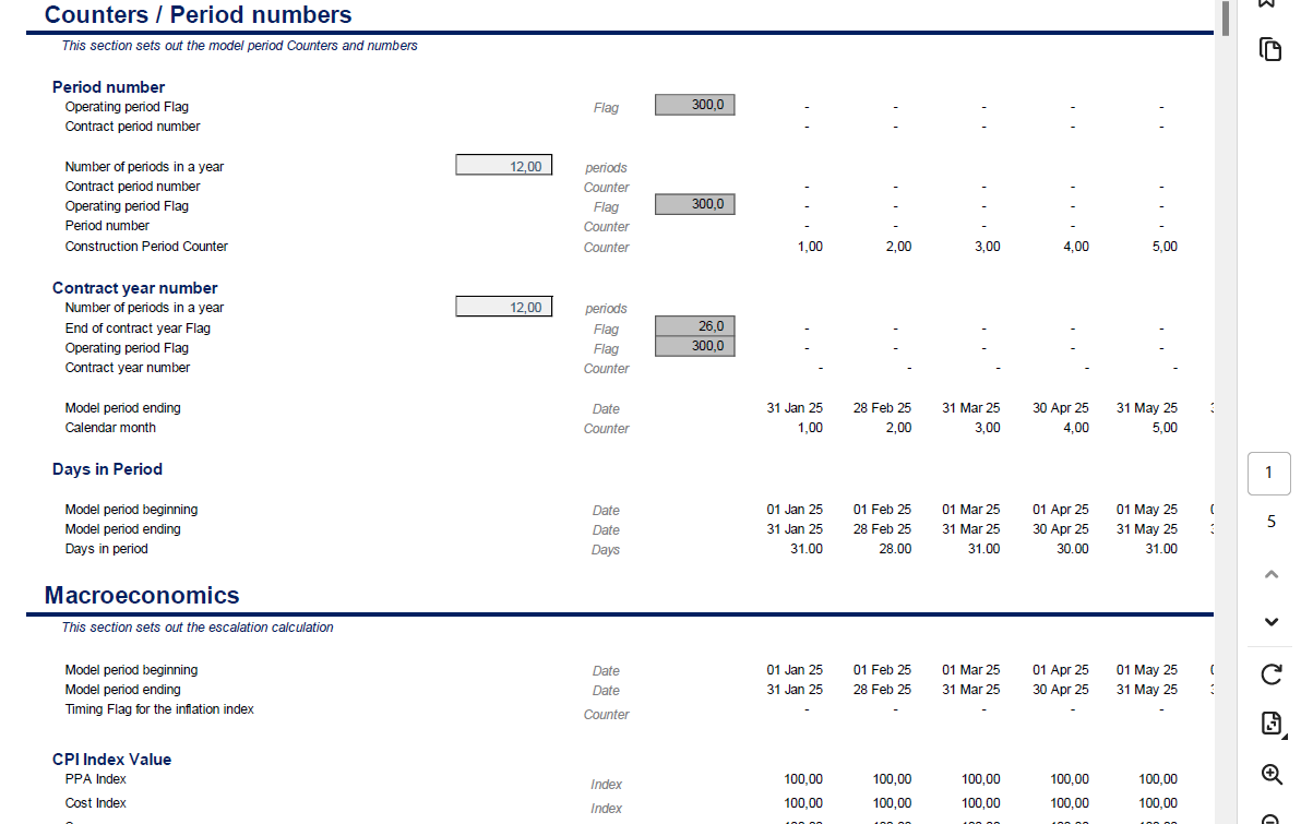 Project Finance Modeling Template - Inputs, Timing, and Checks - Eloquens