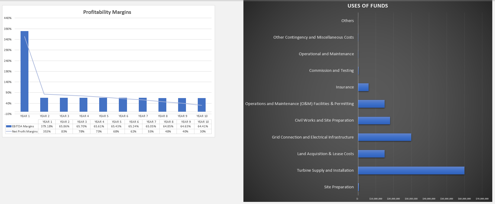 Wind Farm Financial Model (10 Year Financial Forecast) - Eloquens