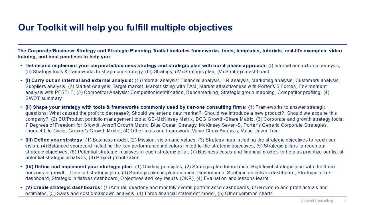 Corporate/Business Strategy and Strategic Planning Toolkit - Eloquens