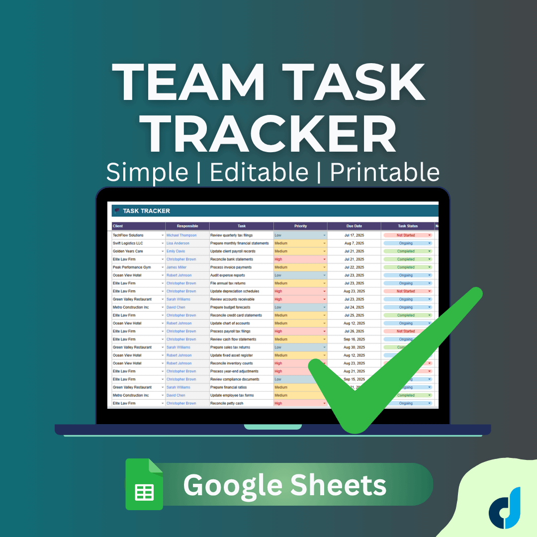 Team Task Tracker | Employee To Do Lists | Task Tracking Spreadsheet ...