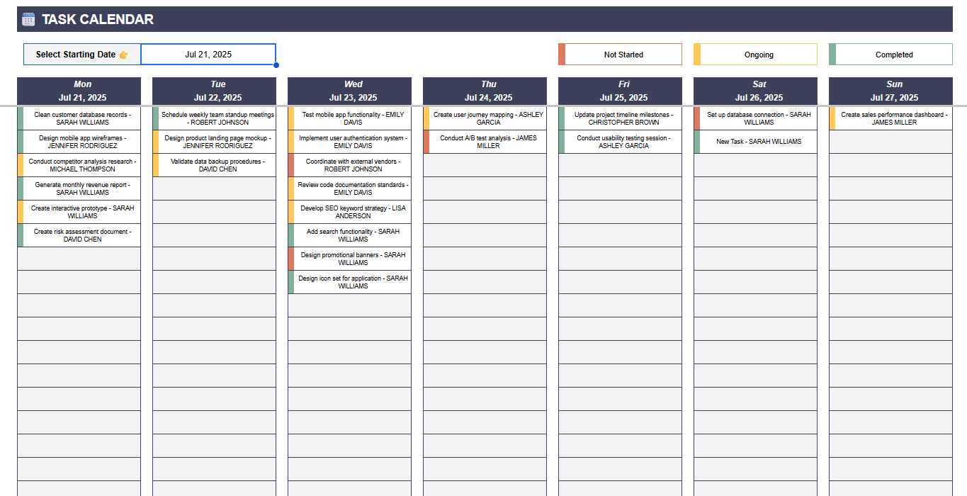 Team Task Tracker | Employee To Do Lists | Task Tracking Spreadsheet ...