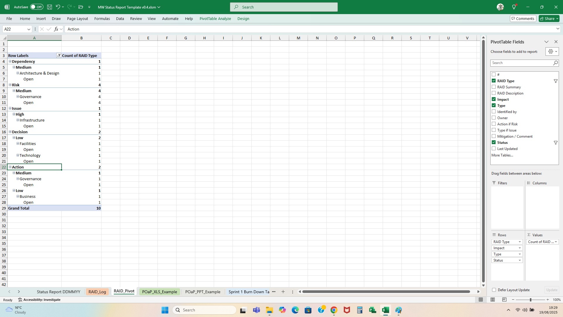 Microsoft Excel Editable Weekly Status Report (internal external reporting) including Plan on a ...