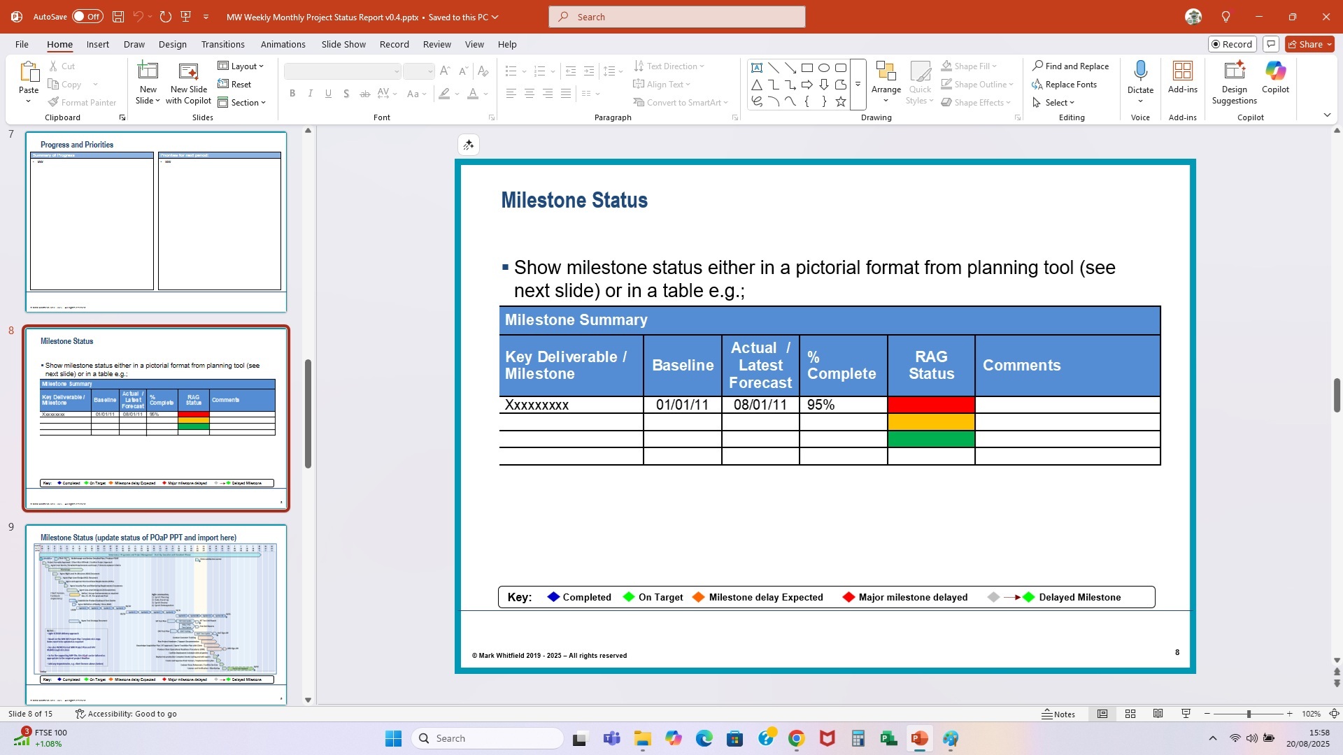 Prince2 & Agile Weekly / Monthly Project Status Report for Client ...