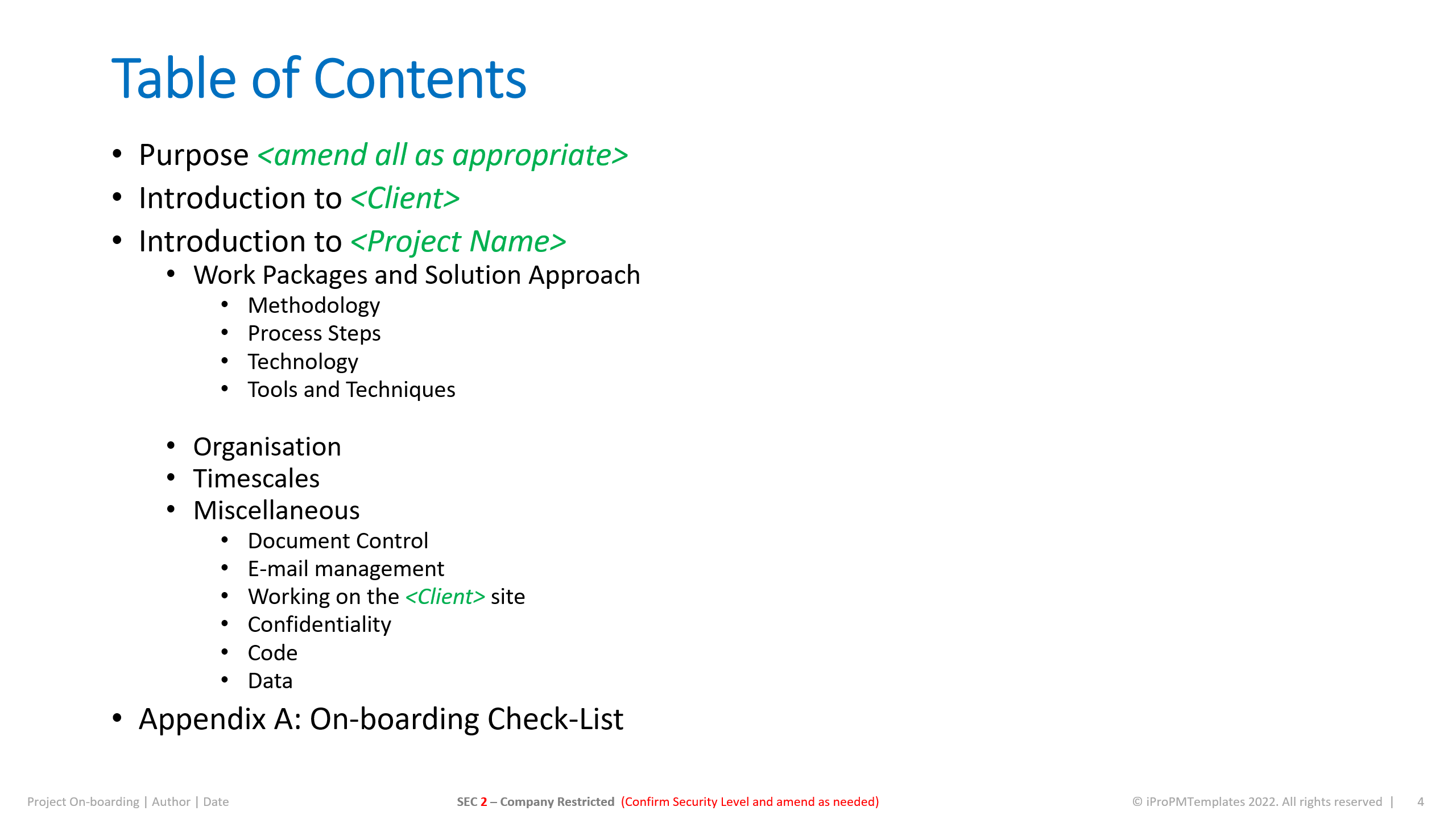 Project Programme Team Onboarding Kit Microsoft PowerPoint Editable ...