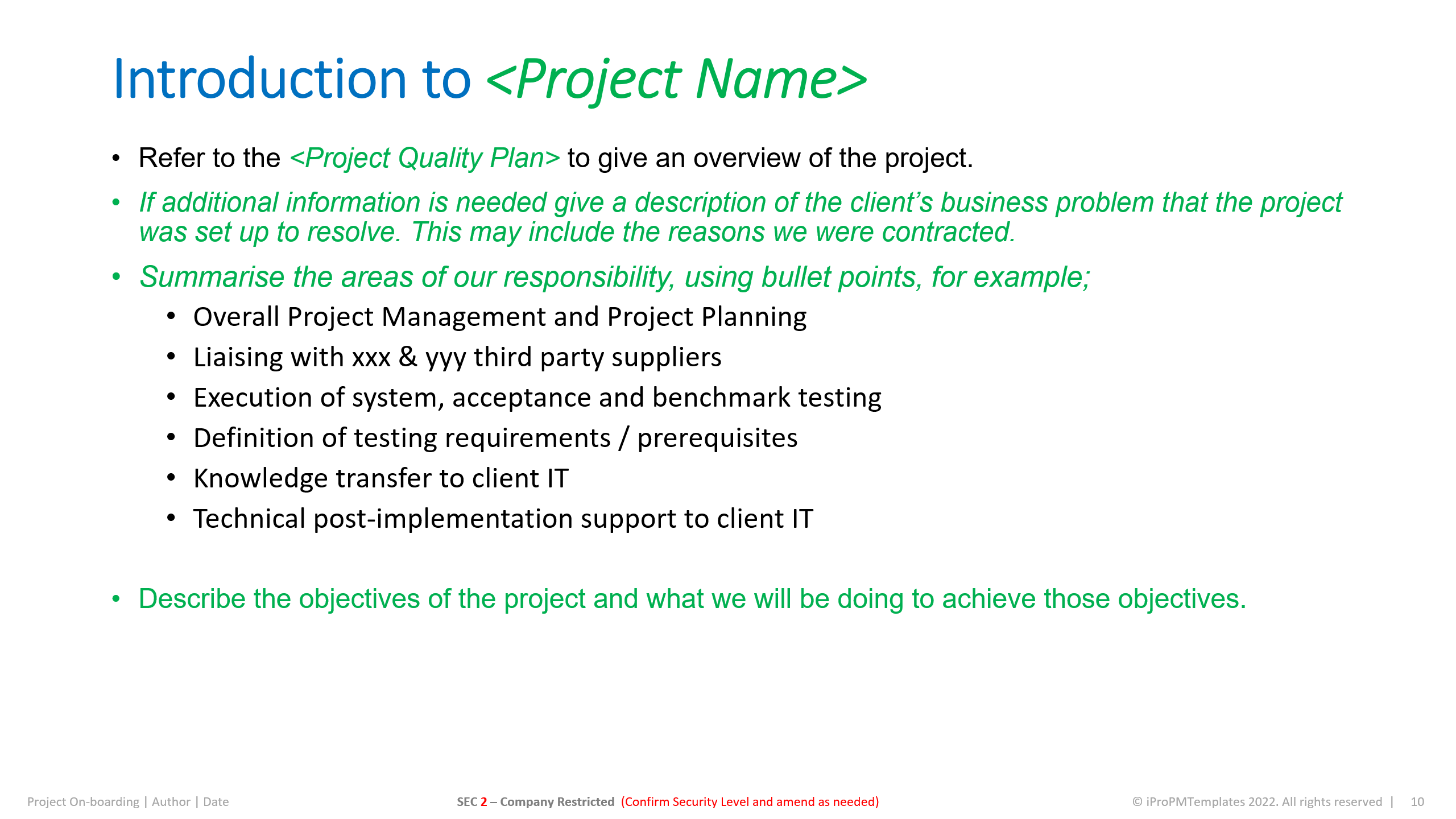 Project Programme Team Onboarding Kit Microsoft PowerPoint Editable ...