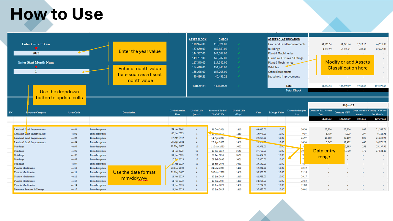 Fixed Assets Register - Eloquens