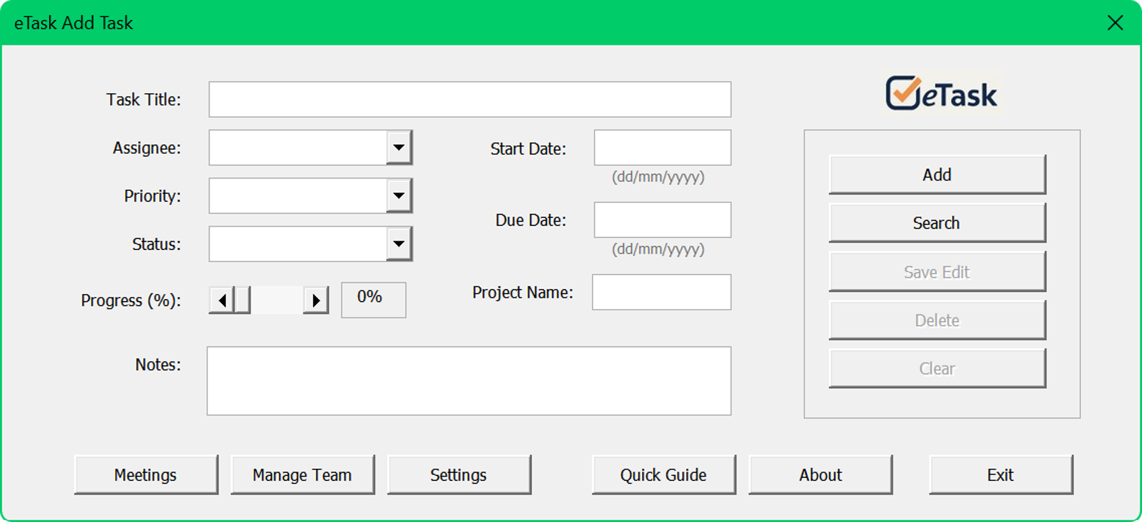 eTask – Excel Task Manager & Team Planner Template (Full Edition) | Multilingual Productivity ...
