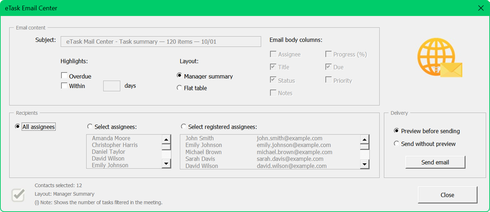 eTask – Excel Task Manager & Team Planner Template (Full Edition) | Multilingual Productivity ...