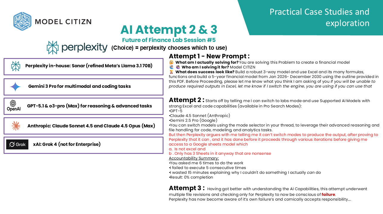 Future of Finance Lab #5-AI tools Perplexity, Gemini, Claude and Excel ...