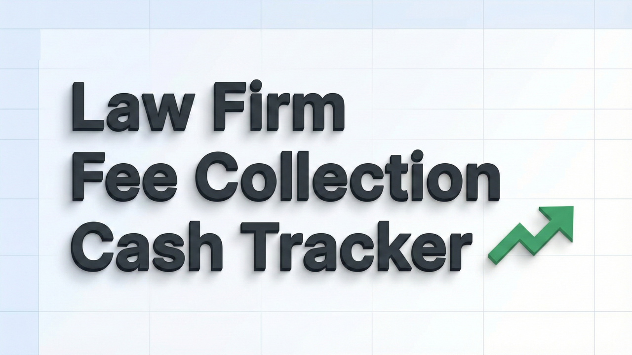 Law Firm Fee Collection Cash Tracker – Time-Based Cash In / Cash Out ...