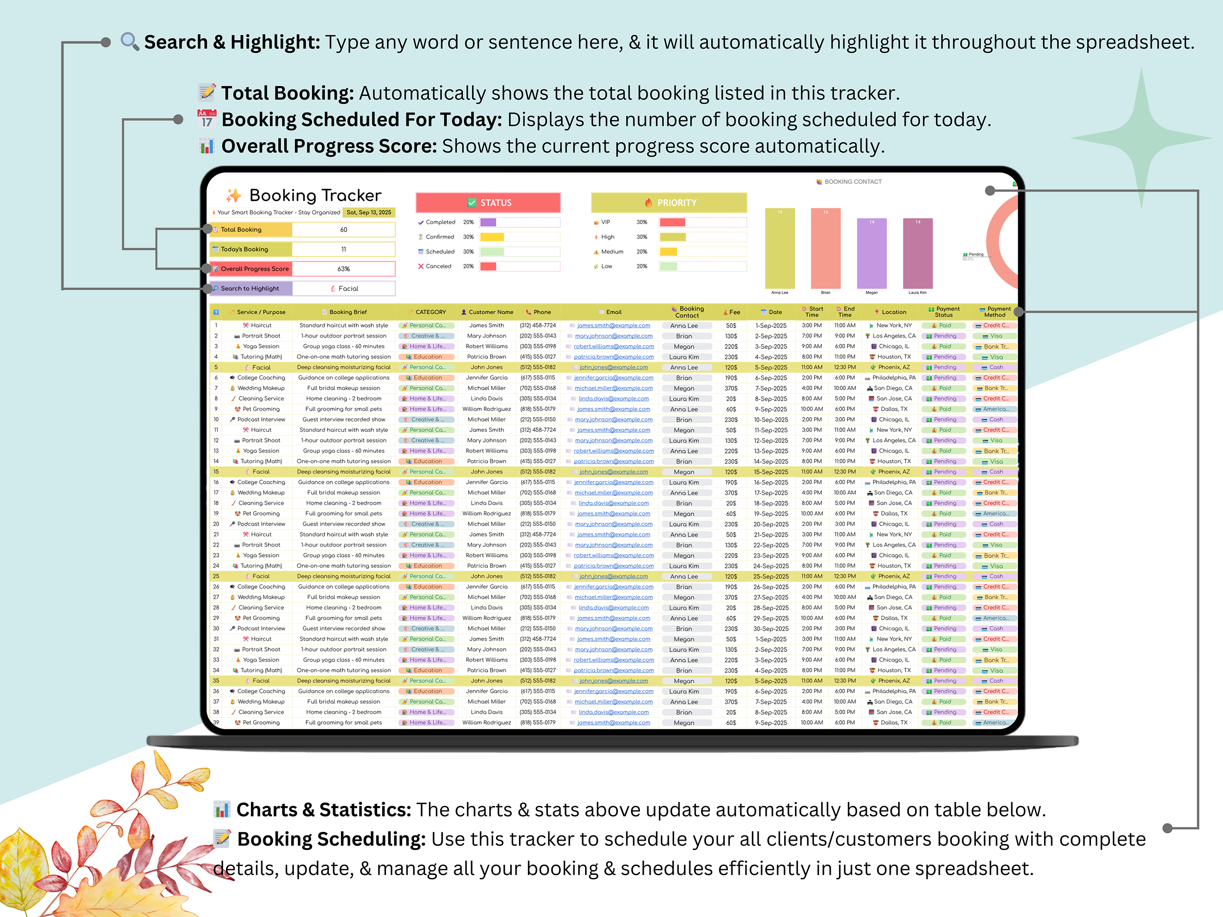 Booking Tracker - Eloquens