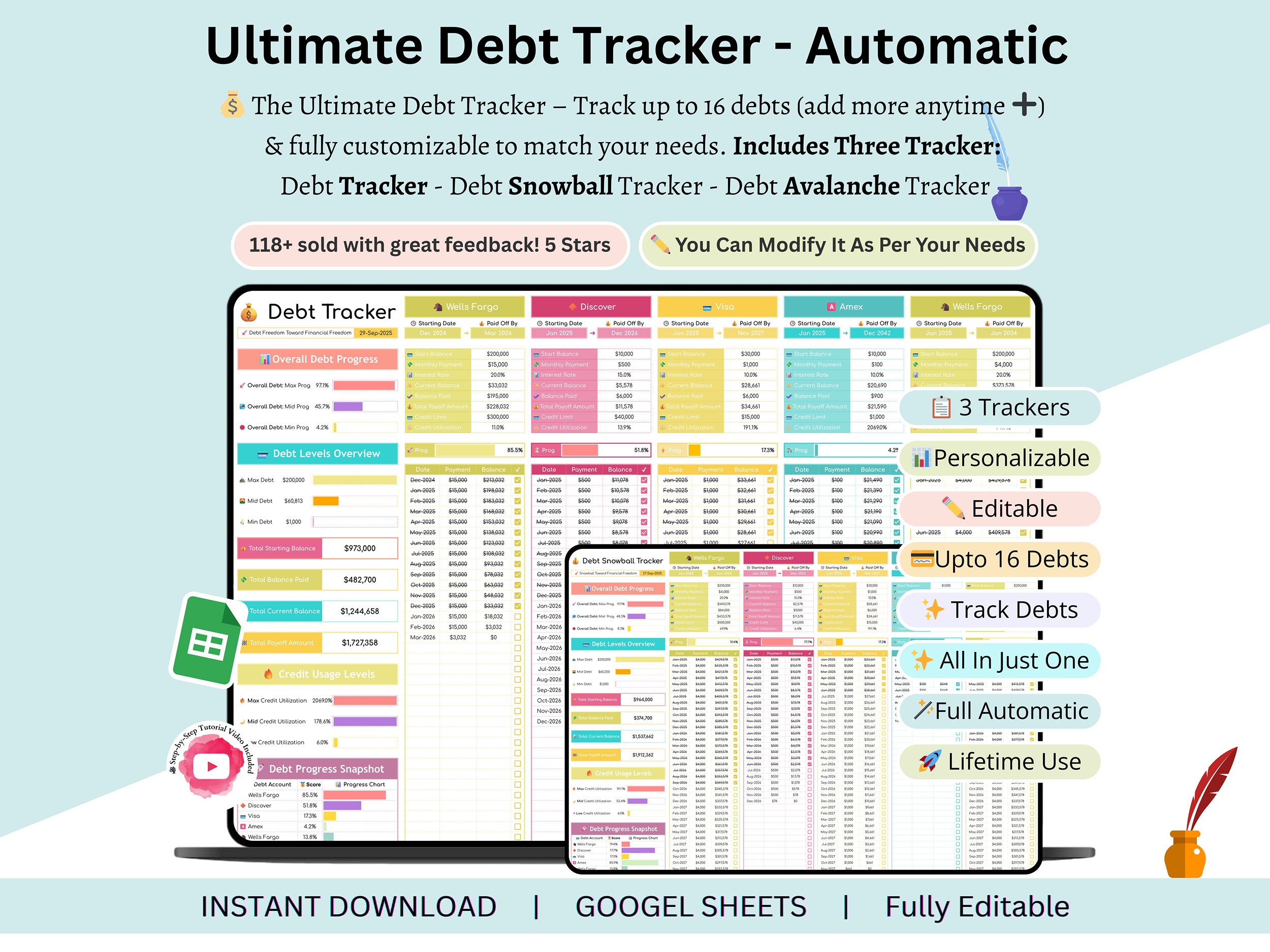 Debt Tracker google sheets - Eloquens