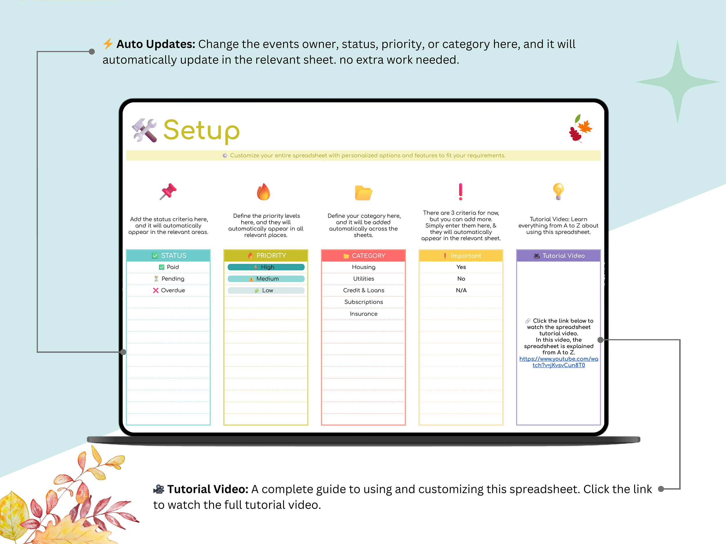 Bill Calendar Google Sheets - Eloquens