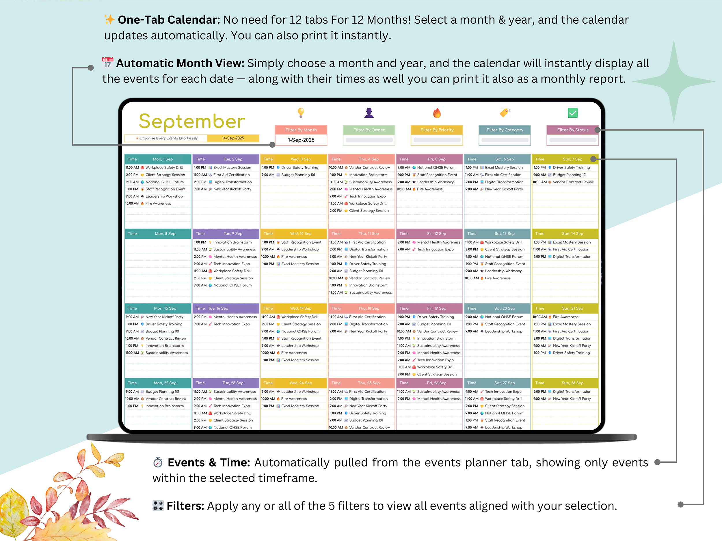Events Calendar - Eloquens