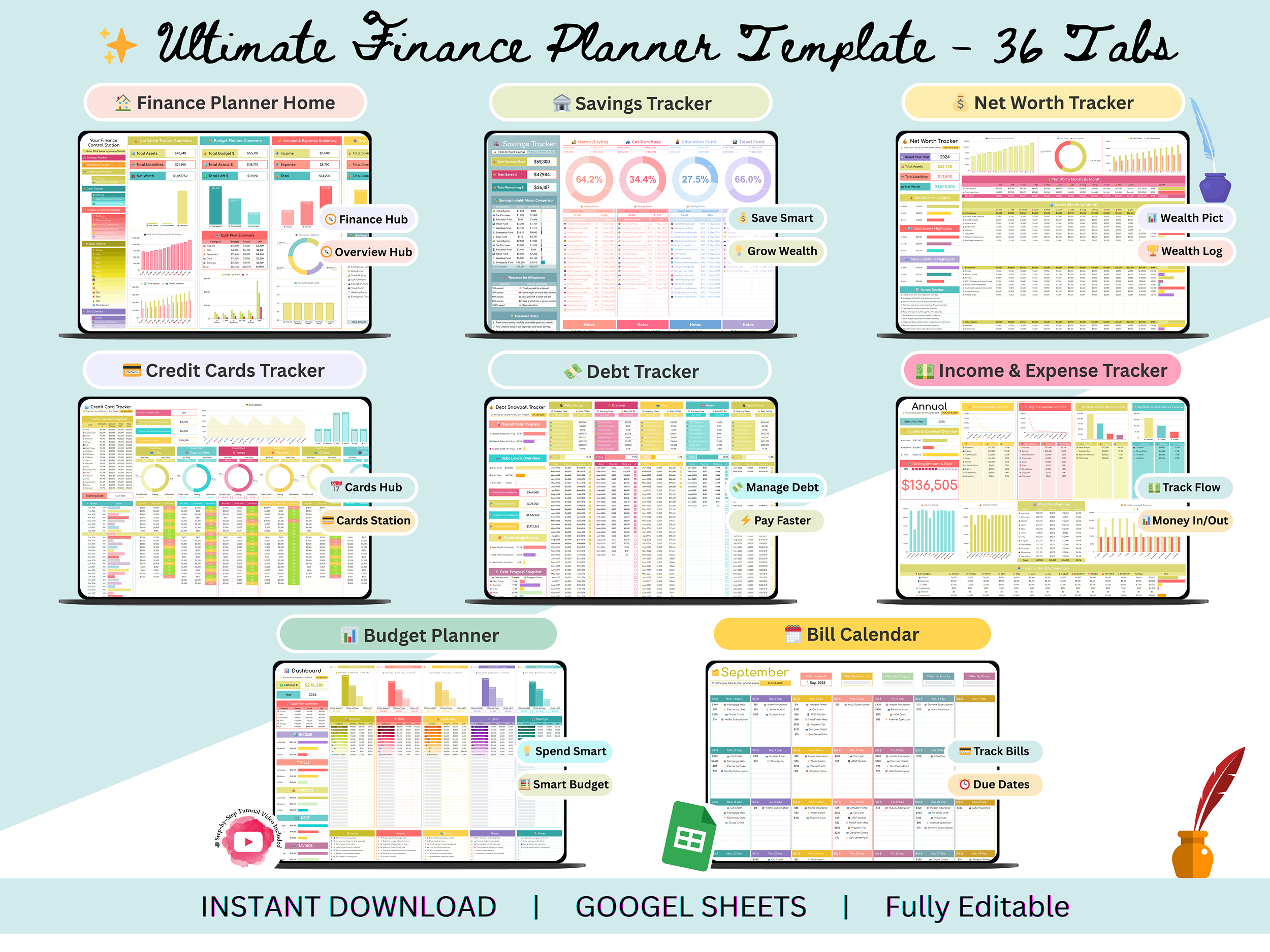 Financial Planner Google Sheets - Eloquens