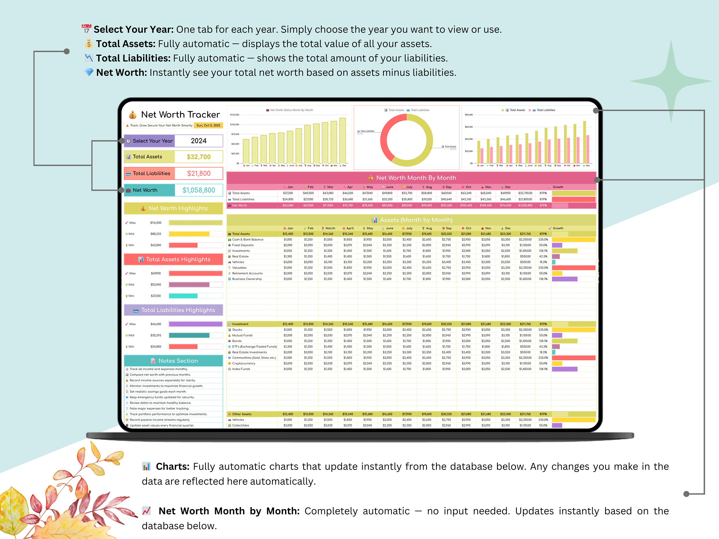 Financial Planner Google Sheets - Eloquens