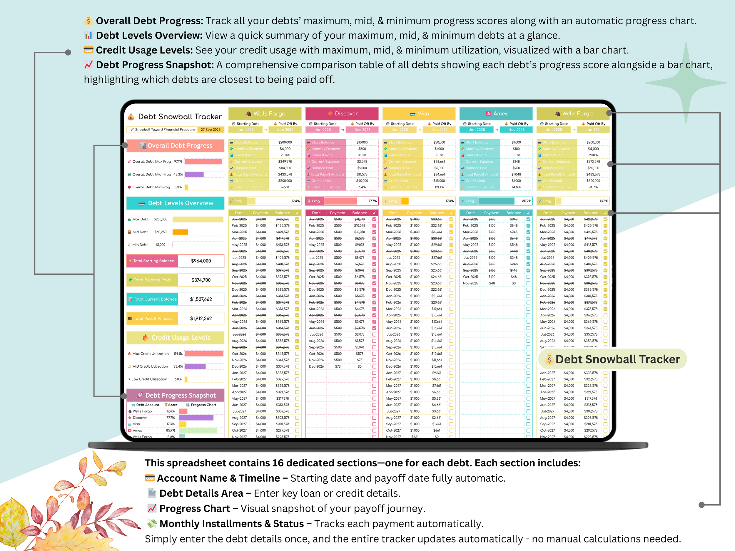 Financial Planner Google Sheets - Eloquens