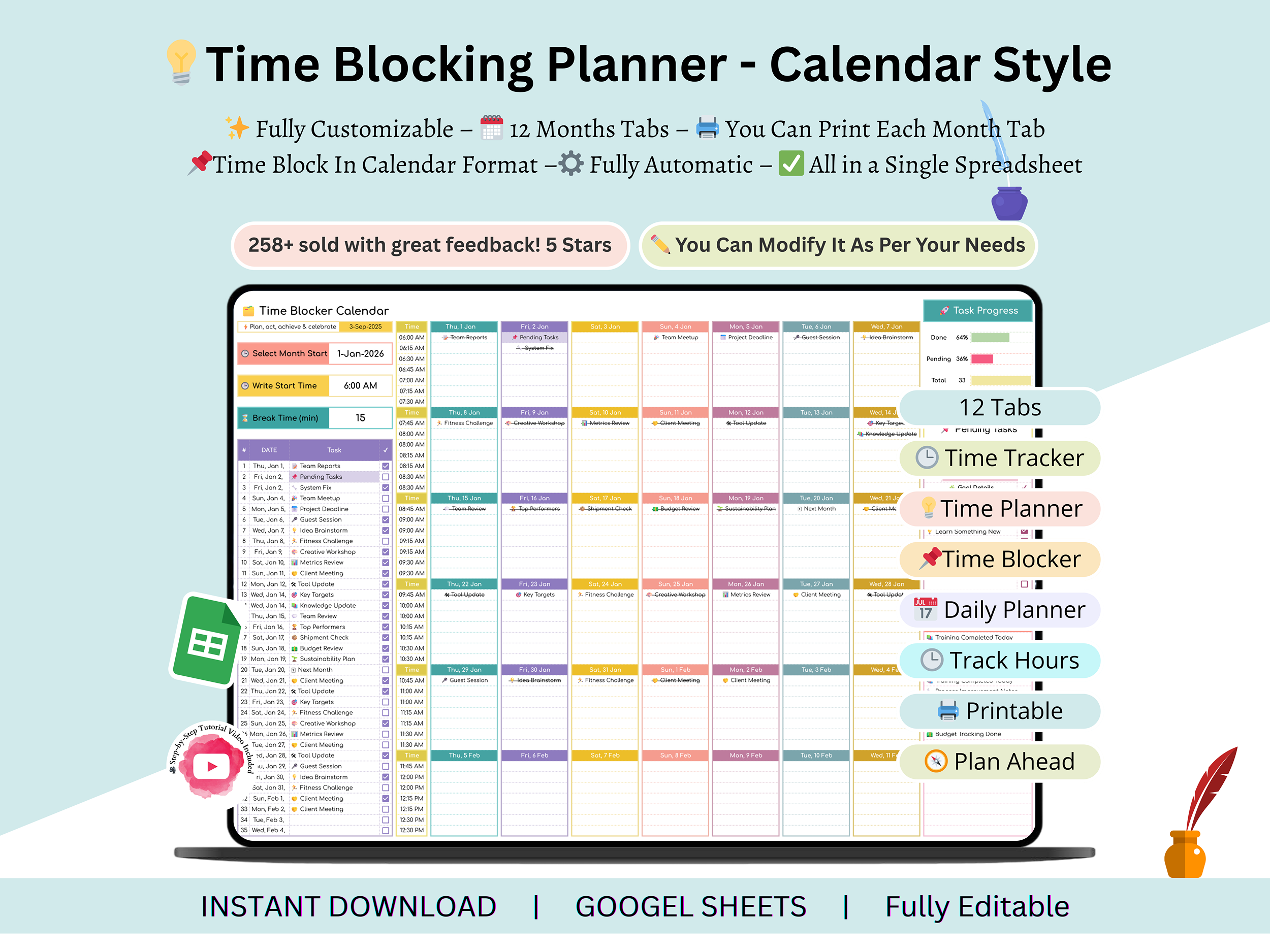 Time Blocking Calendar - Eloquens