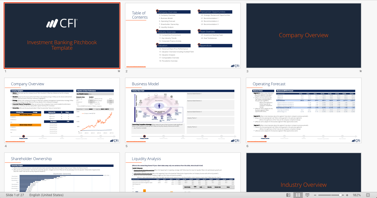 IB Investment Banking Pitchbook Template Eloquens