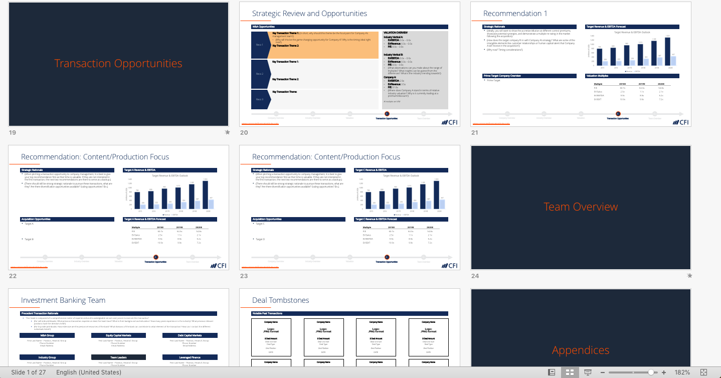 IB Investment Banking Pitchbook Template Eloquens