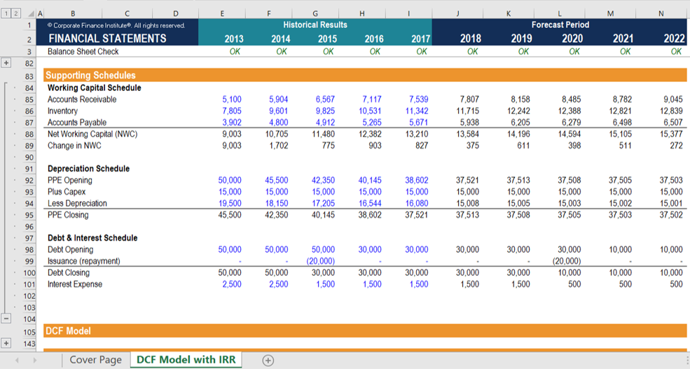 Dcf Model Template