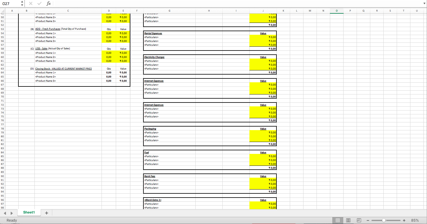 Pre-Populated Income Statement Excel Model Template - Eloquens