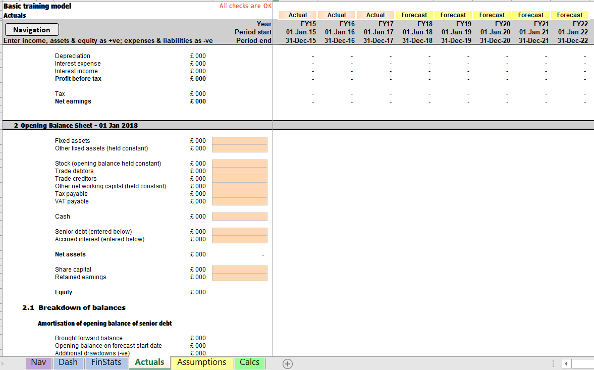 Basic Forecast Excel Model Template - Eloquens