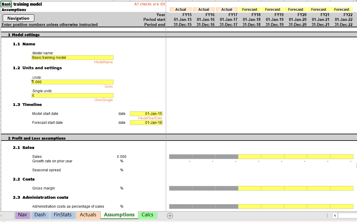 Basic Forecast Excel Model Template - Eloquens