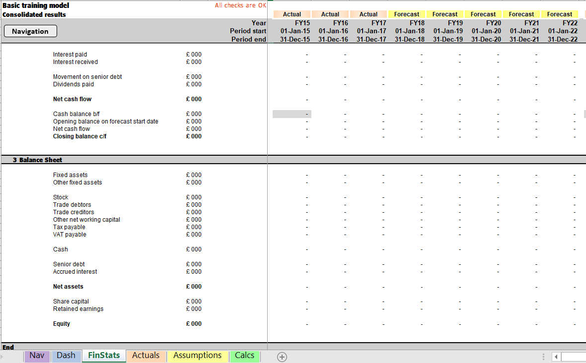 Basic Forecast Excel Model Template - Eloquens