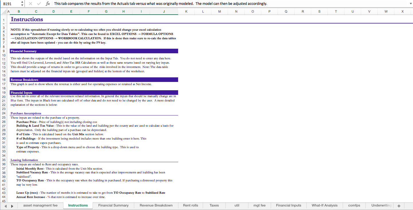 Real Estate Financial Model Excel Template for Complete Valuation with ...