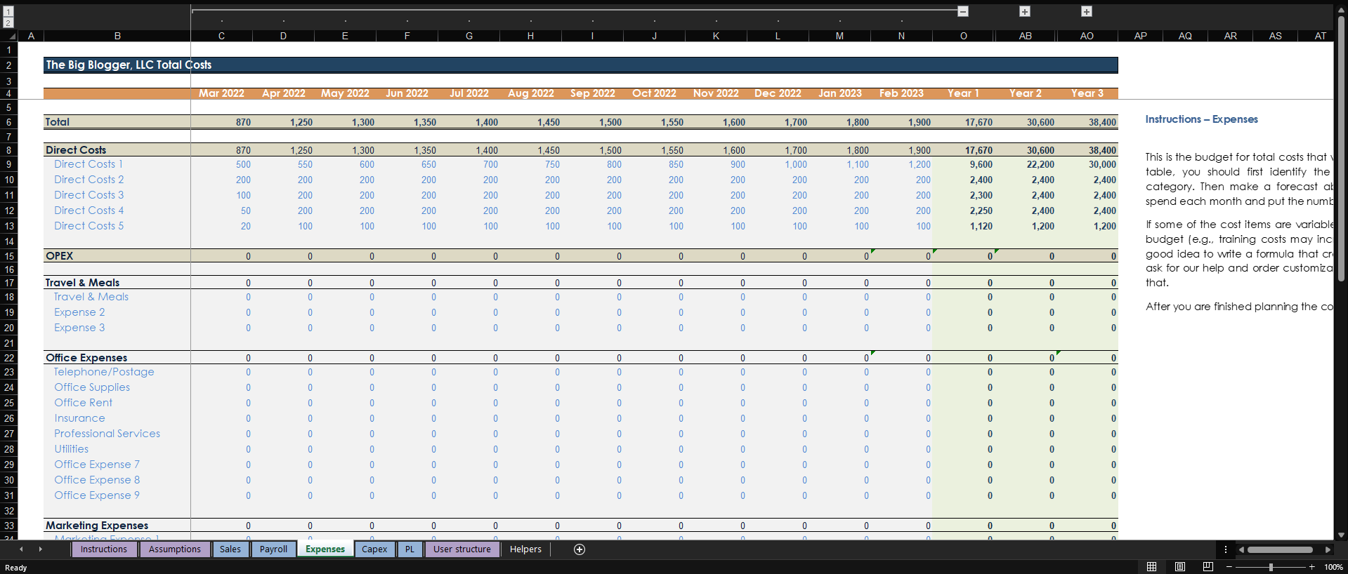 Startup Company Financial Projections - Eloquens