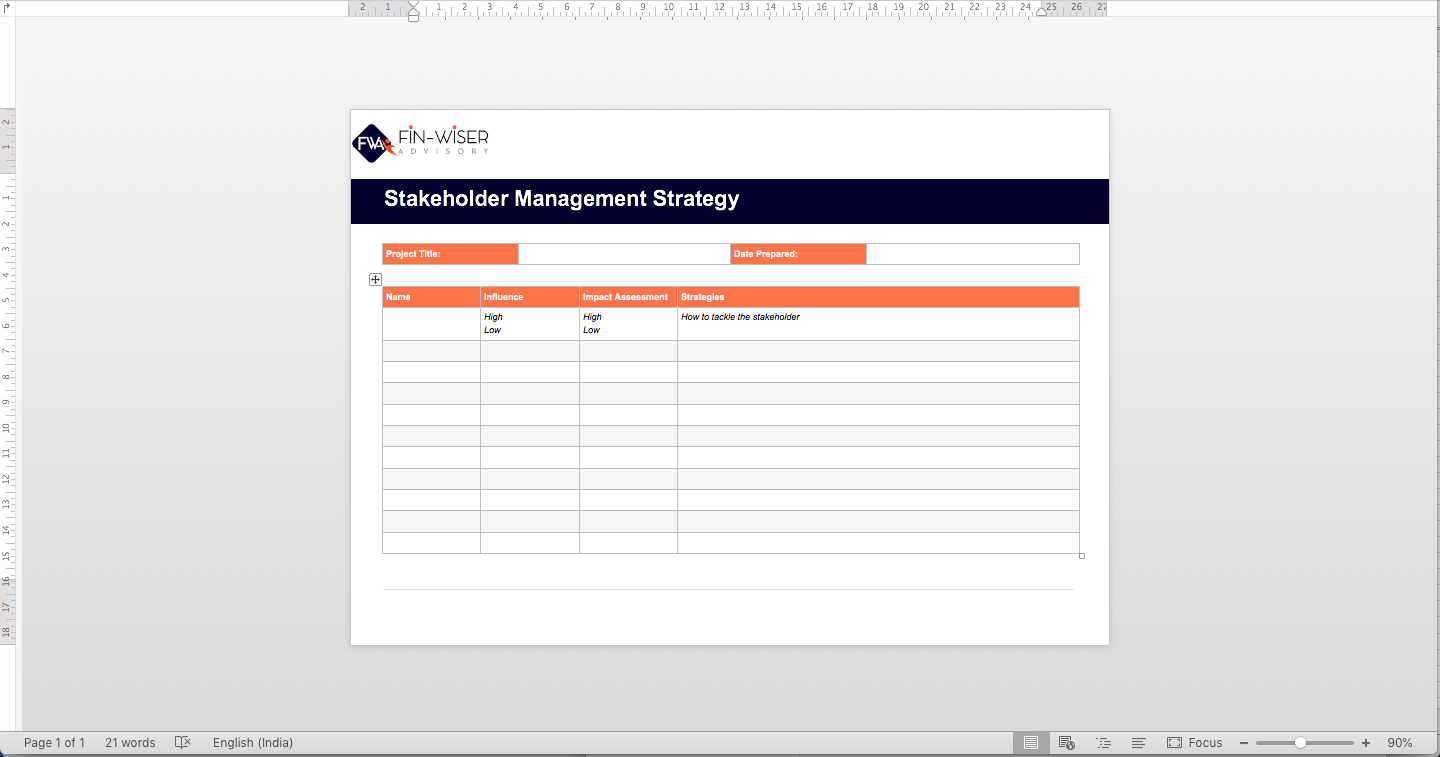 Project Management Templates - Phase 1 - INITIATING - Eloquens