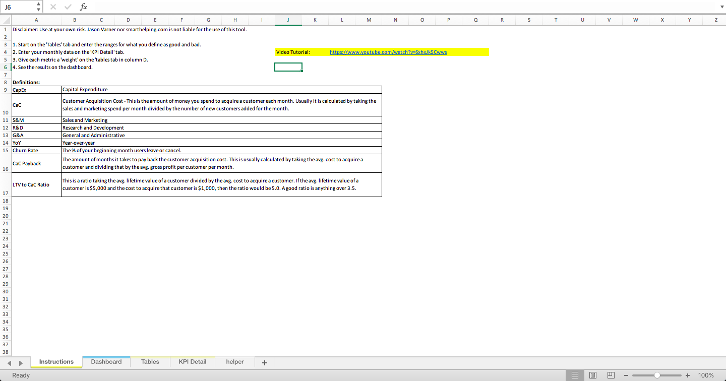 KPI Dashboard: Grading Your Metrics - Excel Template - Eloquens
