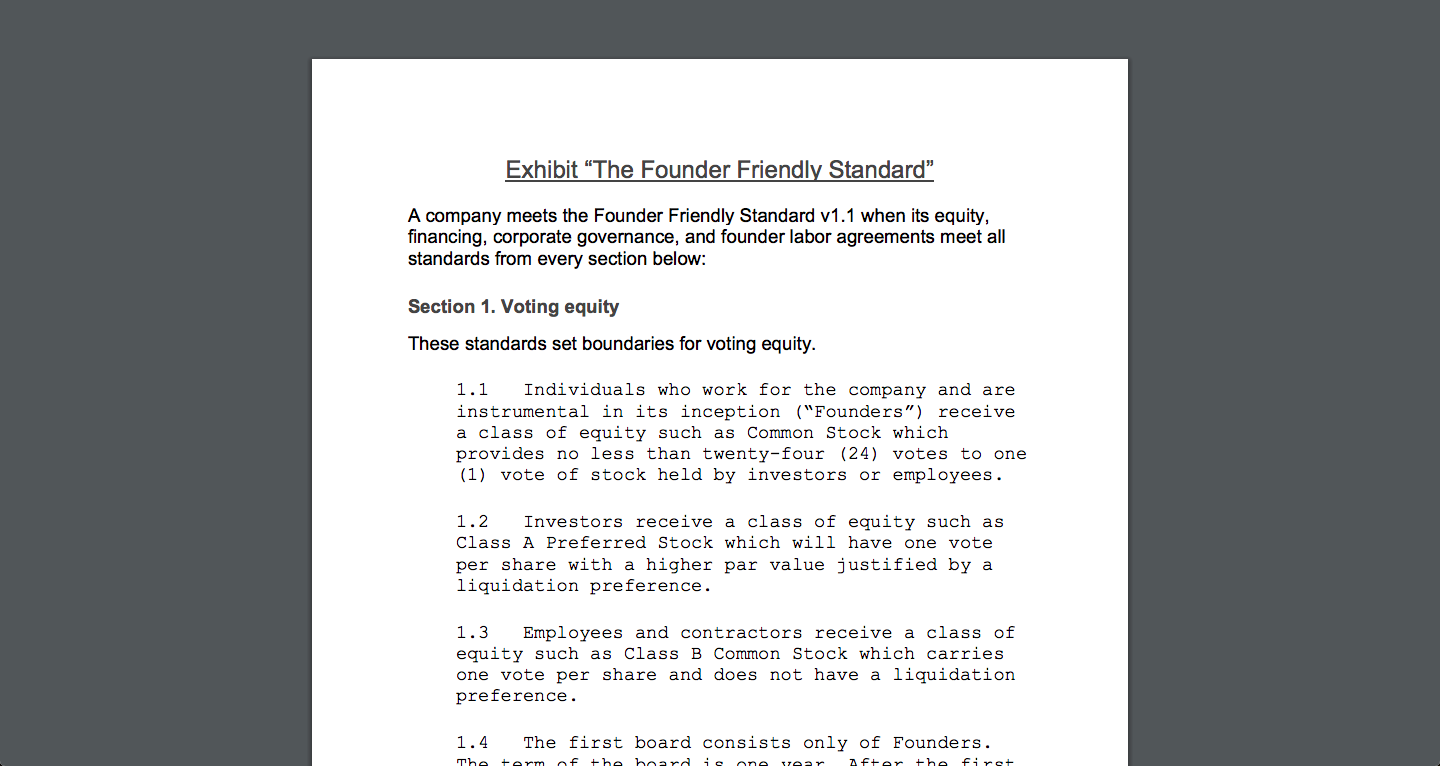 Founder Friendly Term Sheets & Startup Contracts - Eloquens