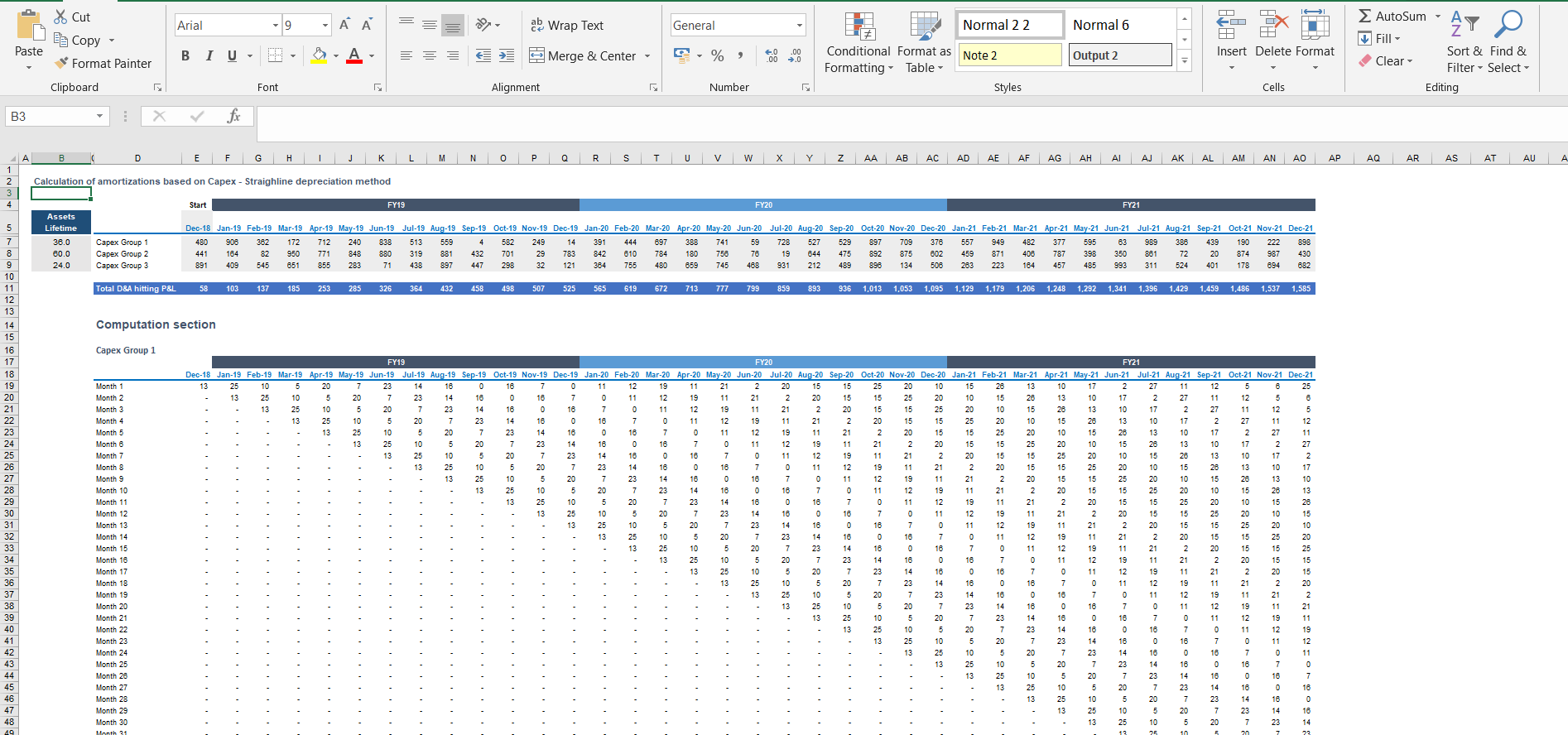 Calculation of Depreciation & Amortization from Capex Excel Model ... Calculation of Depreciation & Amortization from Capex Excel Model ...