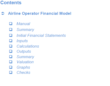 Airline Operator Financial Excel Model - Eloquens