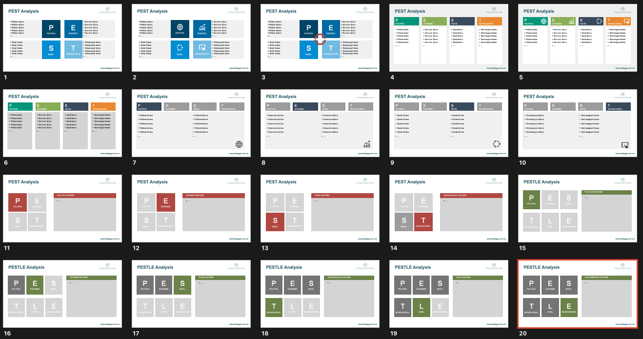 PEST / PESTLE Analysis Powerpoint Template - Eloquens PEST / PESTLE Analysis Powerpoint Template - Eloquens