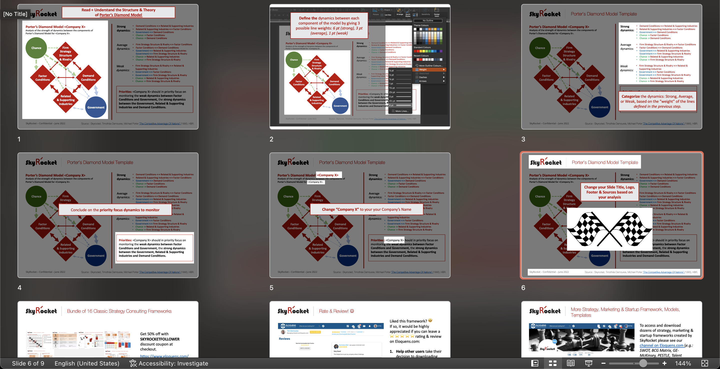 Porter’s Diamond Model Strategy Template - Eloquens